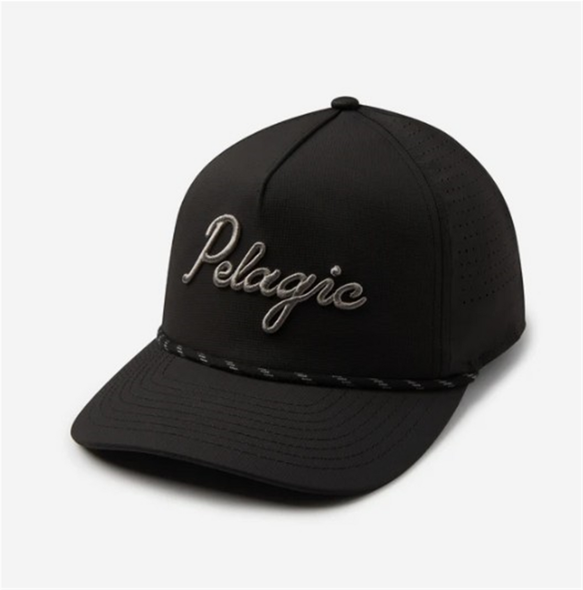Upswell Lines In Mid Crown Trucker - Black – Pelagic NZ